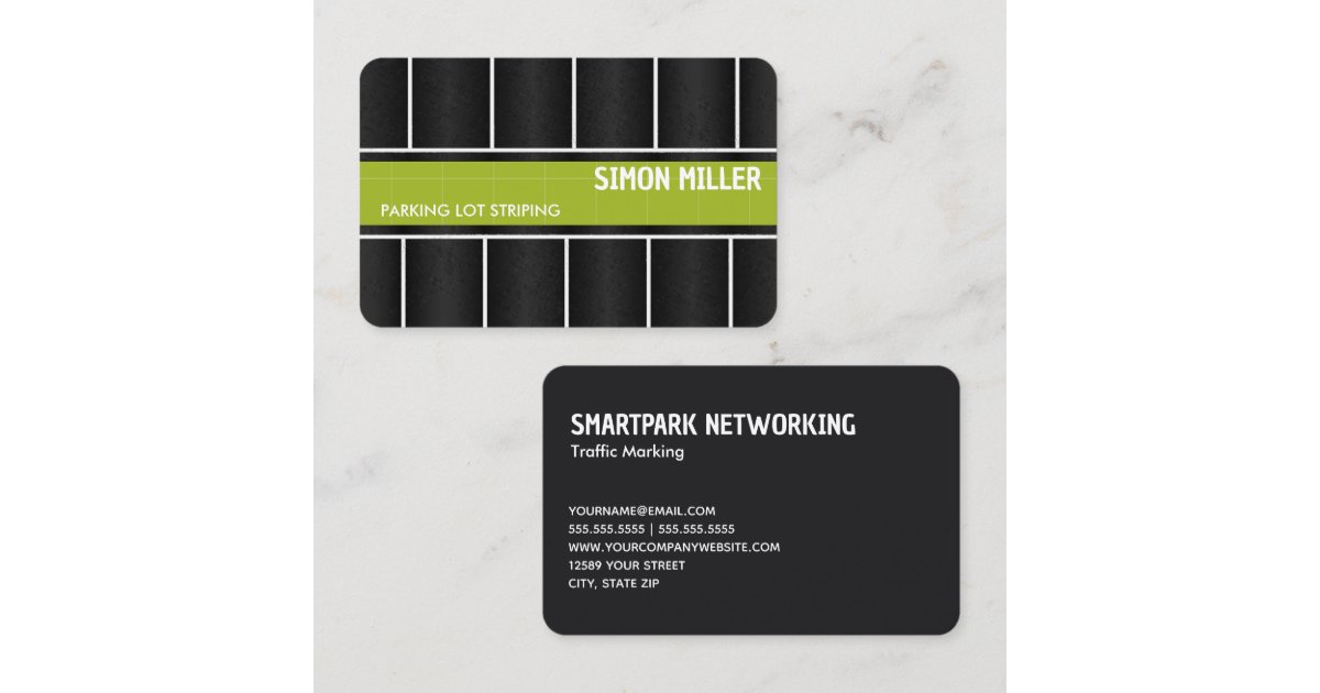 Striping Contractor Business Card | Zazzle