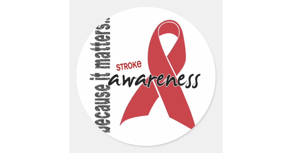 Stroke Awareness Classic Round Sticker | Zazzle