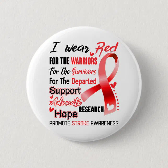 Stroke Awareness Month Ribbon Gifts Button | Zazzle