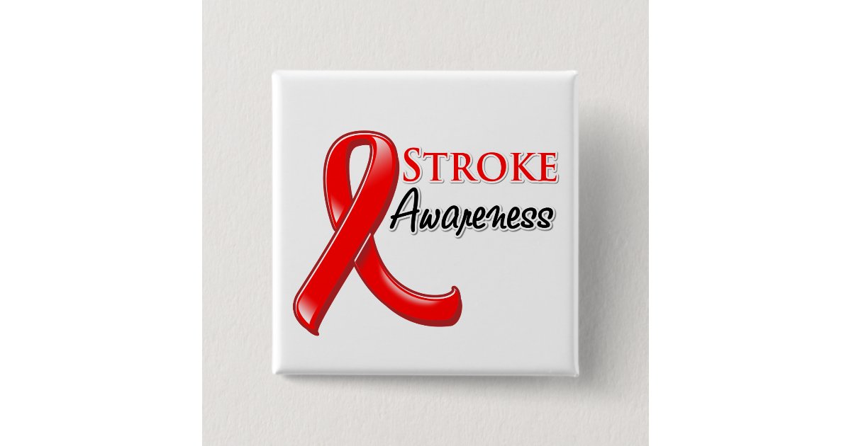 Stroke Awareness Ribbon Pinback Button | Zazzle