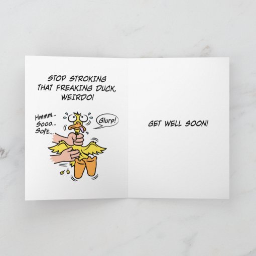 Stroke Of Duck (get well) Card | Zazzle