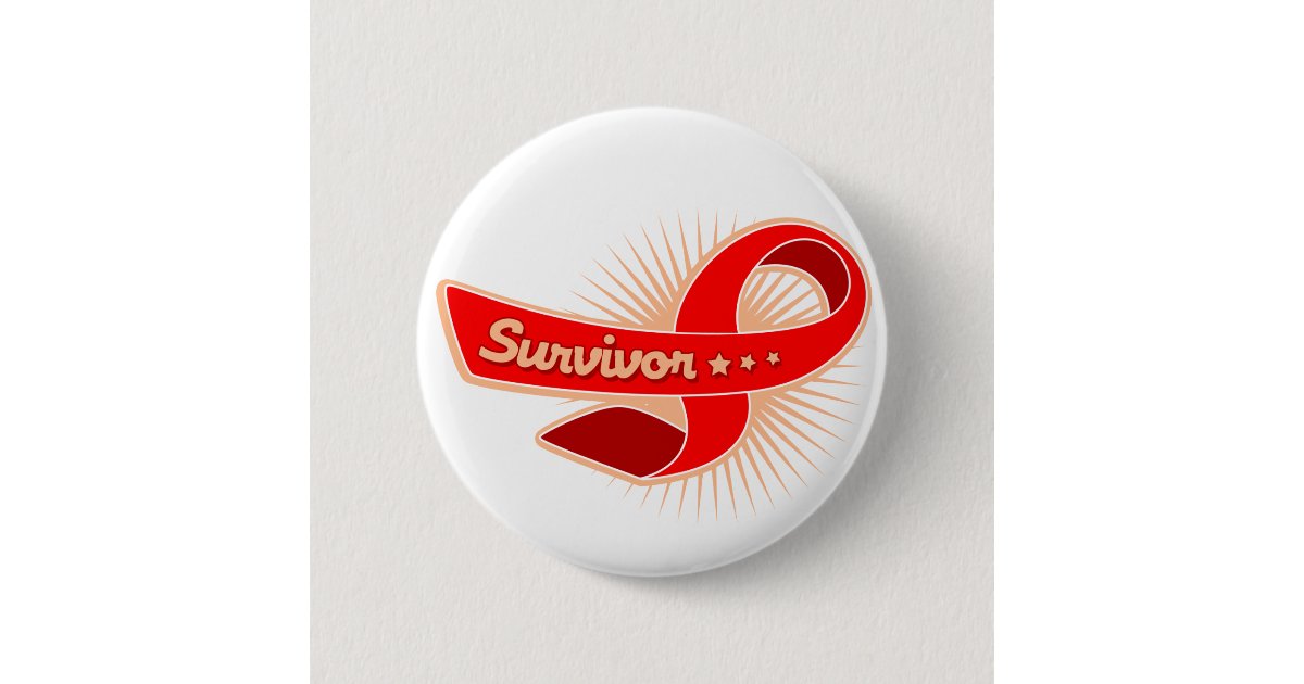 Stroke Survivor Ribbon Button | Zazzle