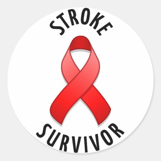 Stroke Survivor Round Sticker | Zazzle.com