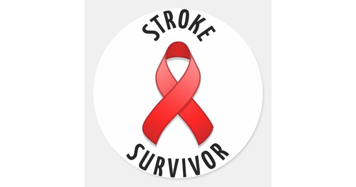 Stroke Survivor Round Sticker | Zazzle
