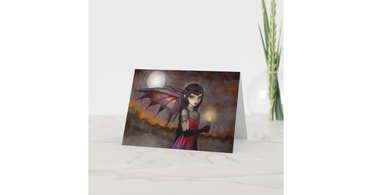 Strolling Victoria Vampire Greeting Card | Zazzle