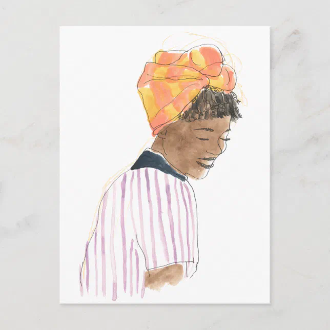 Strong & Beautiful Woman Smiling Postcard | Zazzle