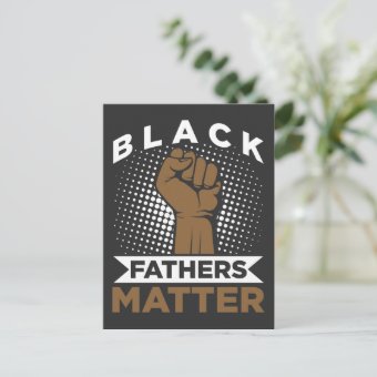Strong Black Father Matter Black History Afro Dad Postcard | Zazzle
