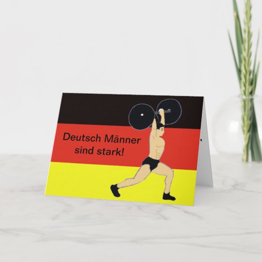Strong German men birthday Card | Zazzle.com