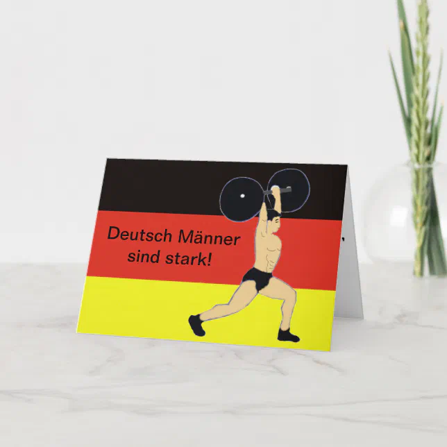 Strong German men birthday Card | Zazzle