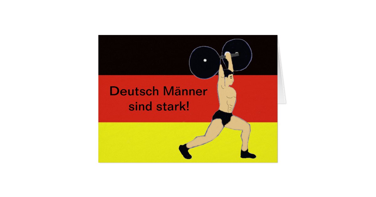 Strong German men birthday Card | Zazzle.com