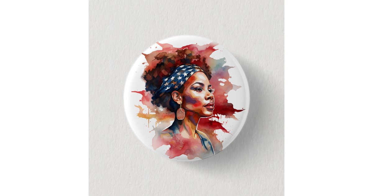 Strong Girl Black History Strong African Button | Zazzle