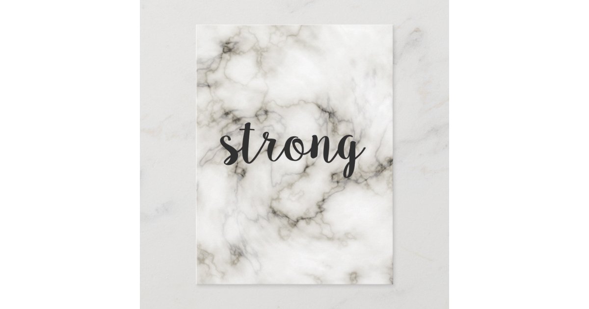 Strong marble postcard | Zazzle