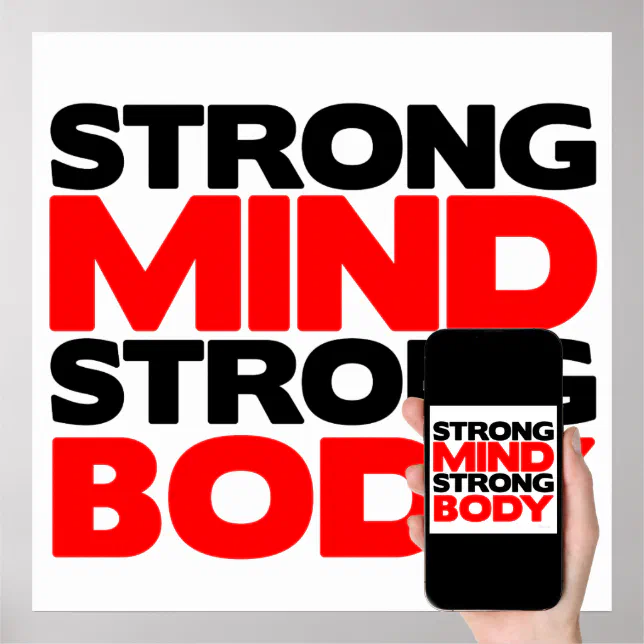 Strong Mind Strong Body Poster | Zazzle