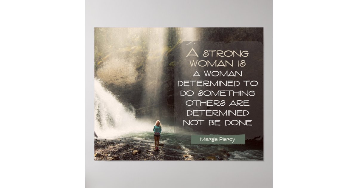 Strong Woman by Marge Piercy Poster | Zazzle