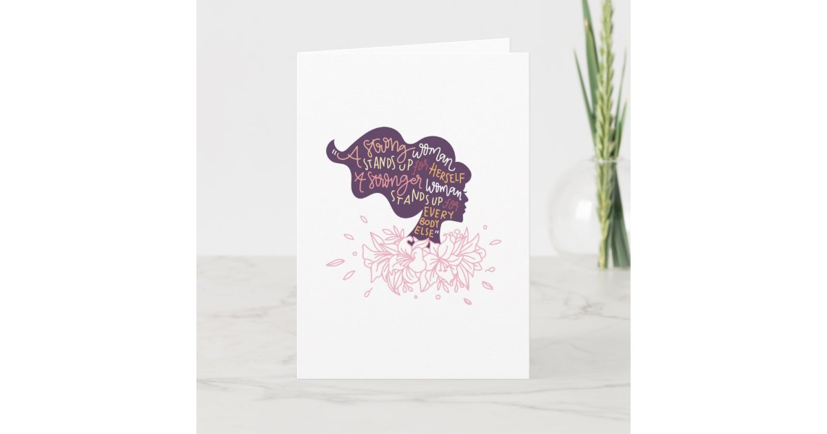 Strong Woman Card | Zazzle