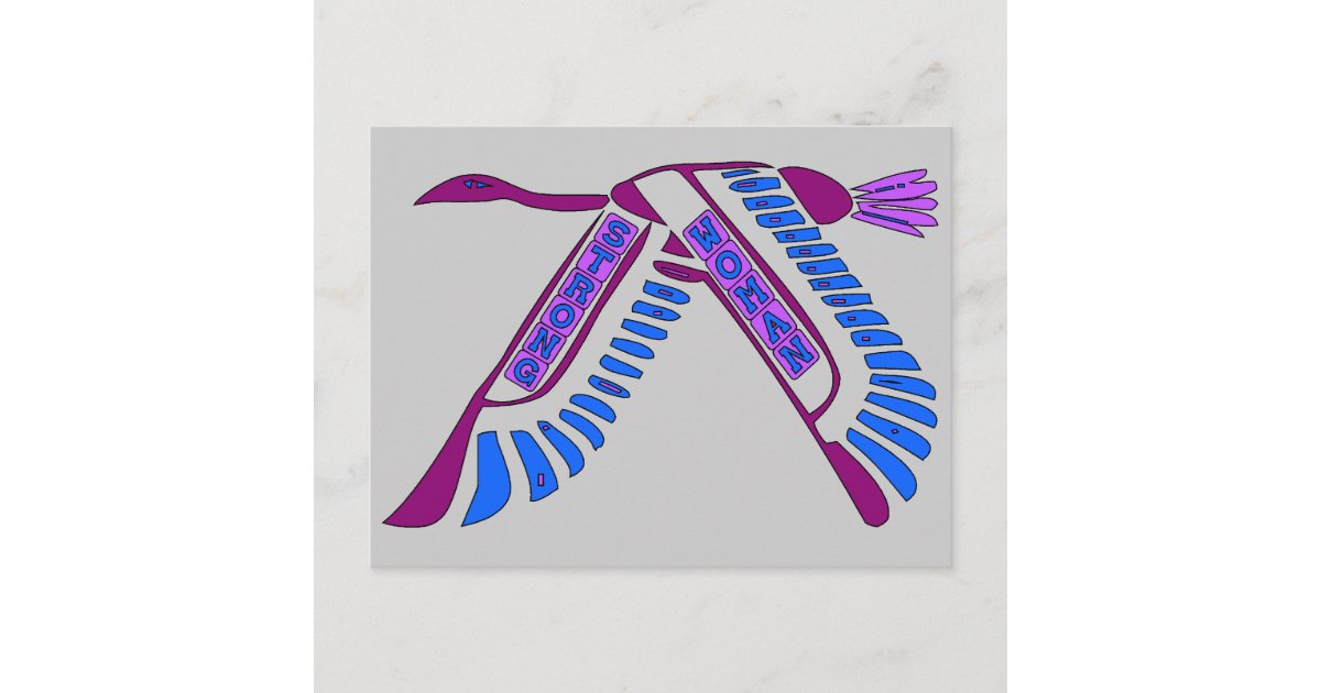 Strong Woman Flying Postcard | Zazzle