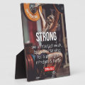 STRONG, Women's Weight Lifting Inspirational Words Plaque | Zazzle