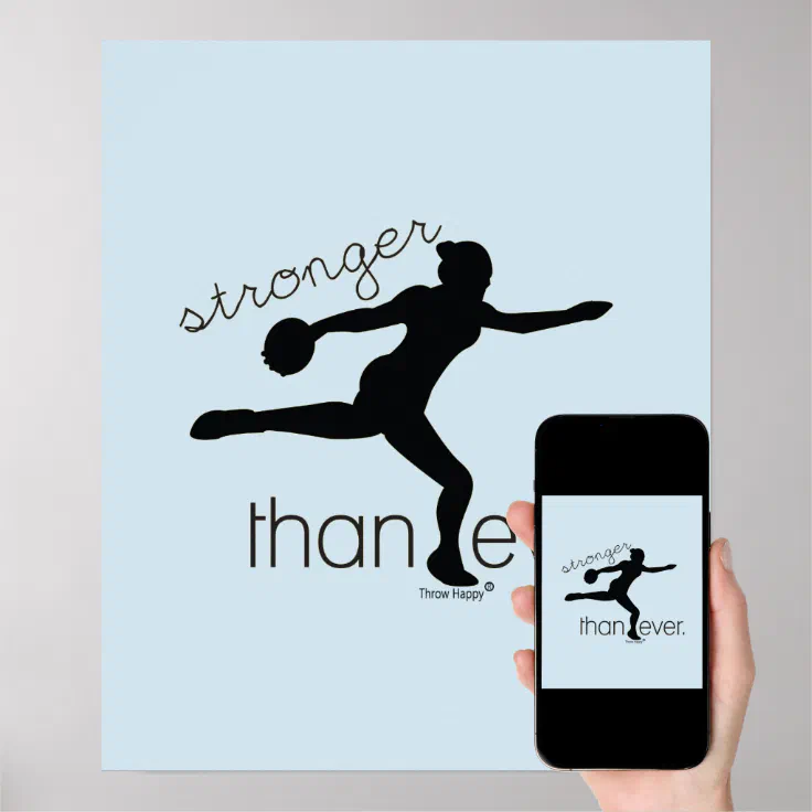 Stronger Than Ever Discus Throw Poster Gift | Zazzle