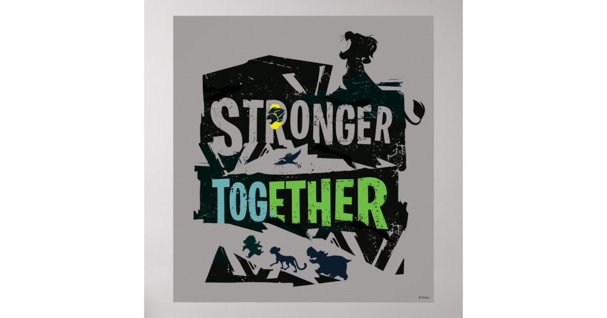 Stronger Together Lion Guard Graphic Poster | Zazzle