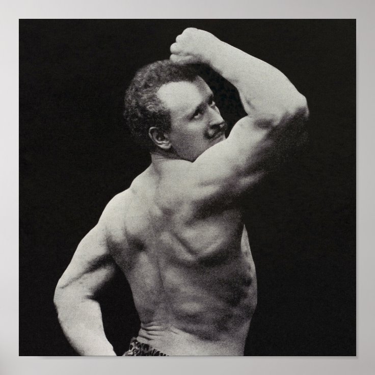 StrongMan Eugen Sandow Bodybuilder A New Pose Poster | Zazzle