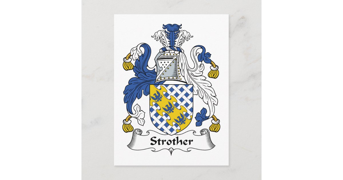 Strother Family Crest Postcard | Zazzle