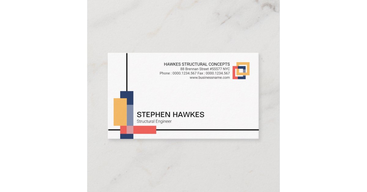 Structural Building Pillars Rebar Engineering Business Card | Zazzle