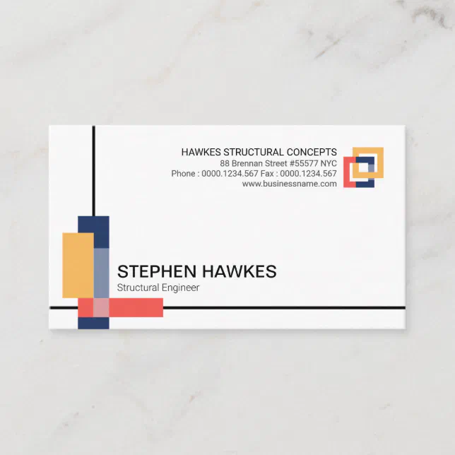 Structural Building Pillars Rebar Engineering Business Card | Zazzle