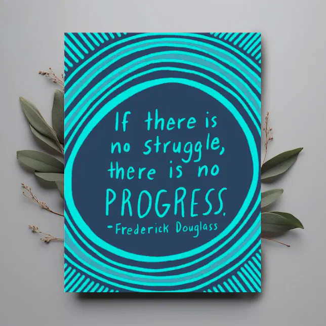 STRUGGLE PROGRESS Douglass Quote Postcard | Zazzle
