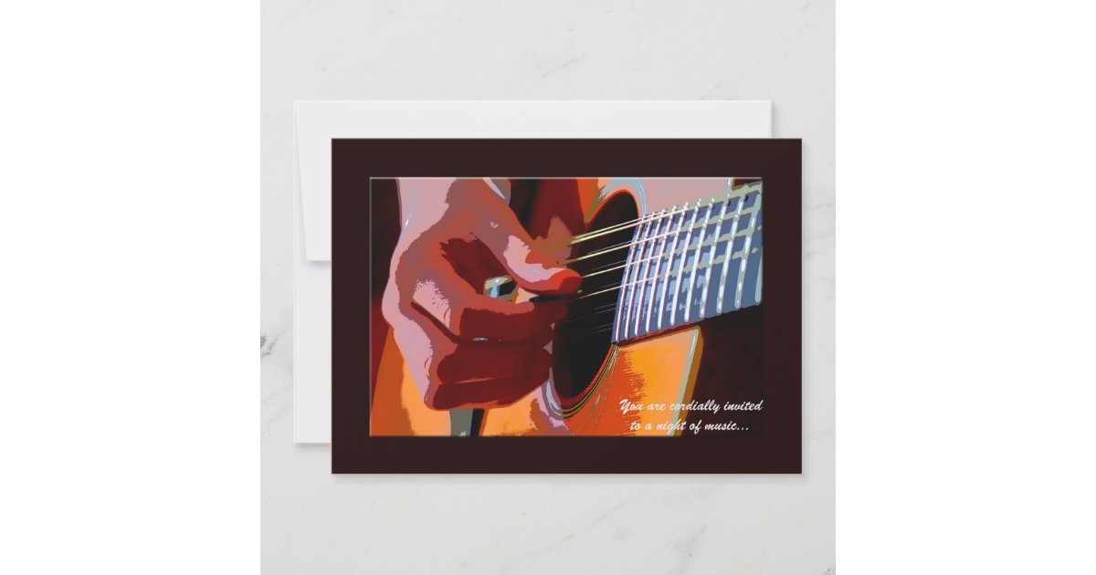 Strumming Guitar Invitation | Zazzle