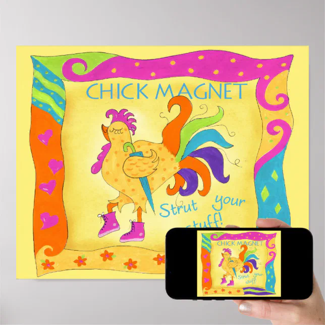 Strut Your Stuff Chick Magnet Poster | Zazzle