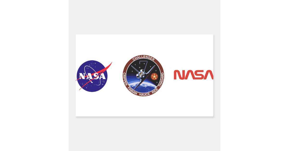STS-7: Challenger OV-99 & Sally Ride Rectangular Sticker | Zazzle