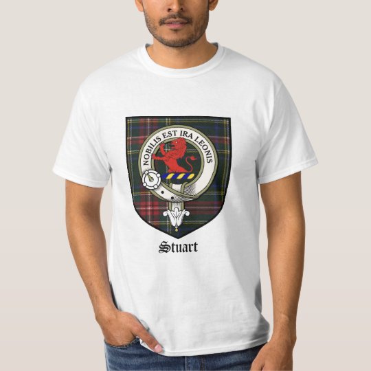 Stuart Clan Crest Badge Tartan T-Shirt | Zazzle.com