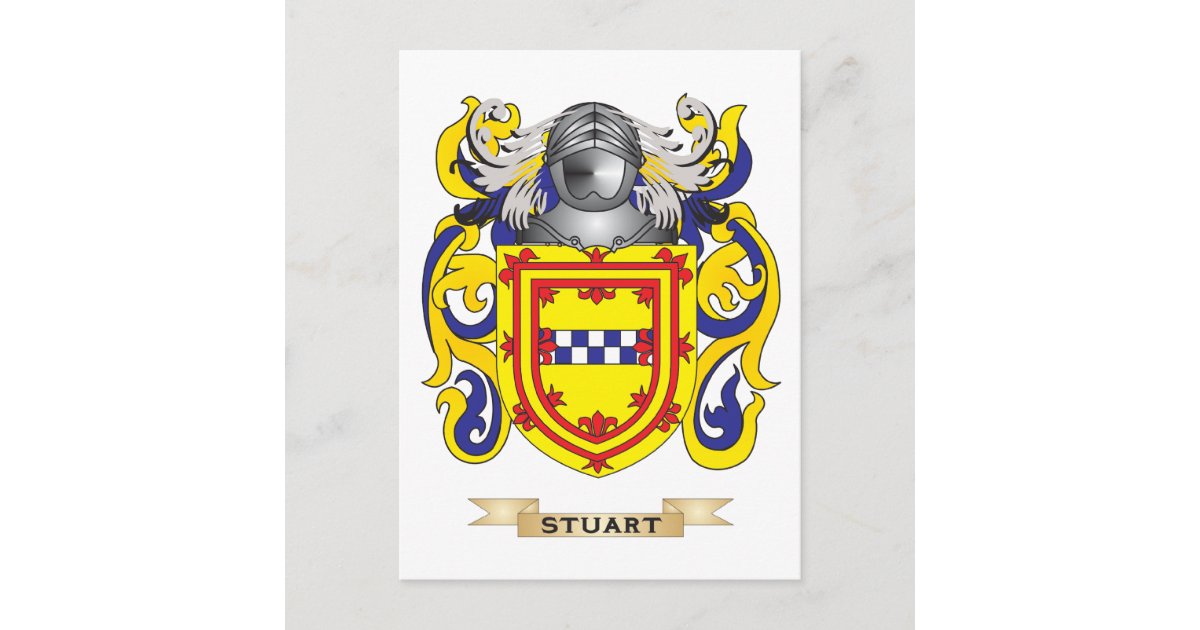 Stuart Coat of Arms (Family Crest) Postcard | Zazzle
