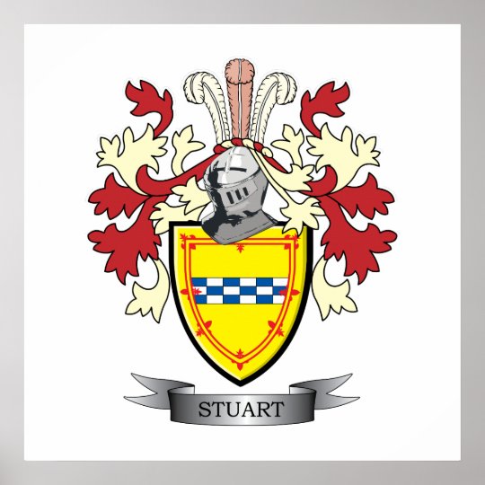 Stuart Family Crest Coat of Arms Poster | Zazzle.com