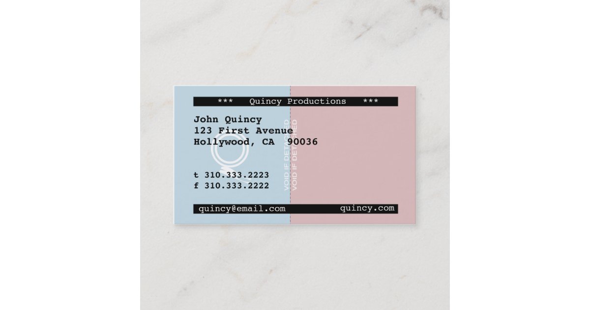 Stub Business Card | Zazzle
