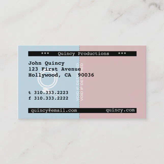 Stub Business Card | Zazzle