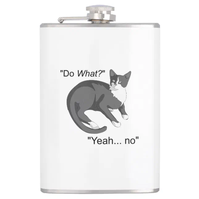 Stubborn Cat Flask | Zazzle