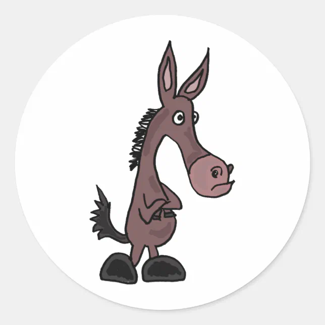 Stubborn Mule or Donkey Stickers | Zazzle