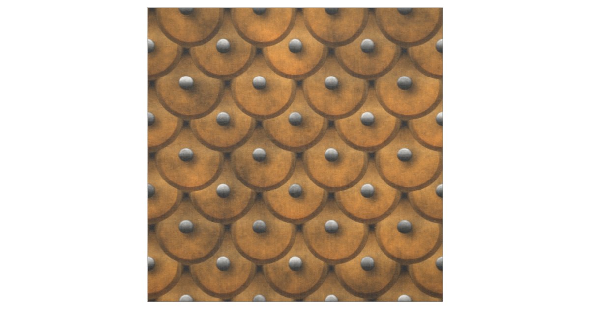 Studded Leather 1 Fabric Custom Fabric | Zazzle