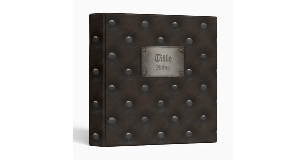 Studded Leather Armor With Plaque 3 Ring Binder | Zazzle