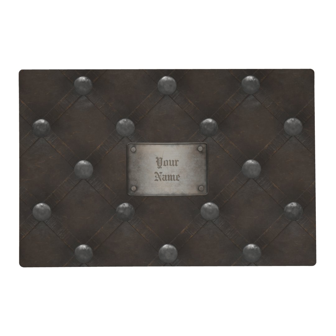 Studded Leather Armor With Plaque Placemat | Zazzle
