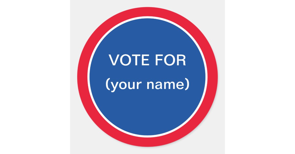 Student Body Voting Stickers | Zazzle