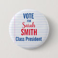 Student Council Election Vote Buttons | Red White | Zazzle