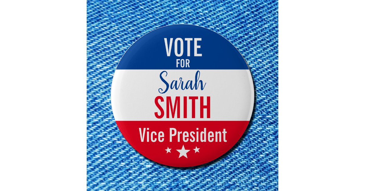Student Council Election Vote Buttons with Stars | | Zazzle