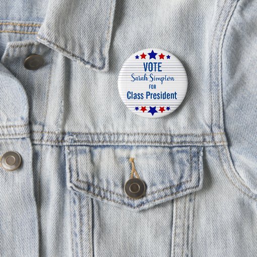Student Council Election vote class president Button | Zazzle