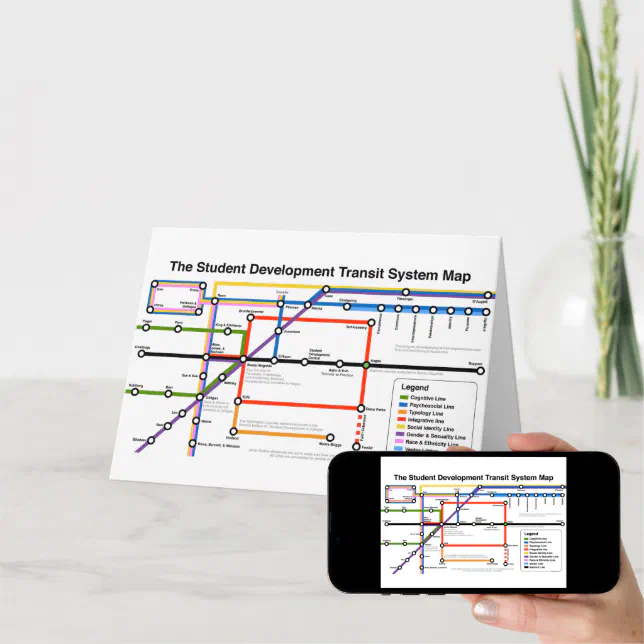Student Development Transit System Map Card | Zazzle