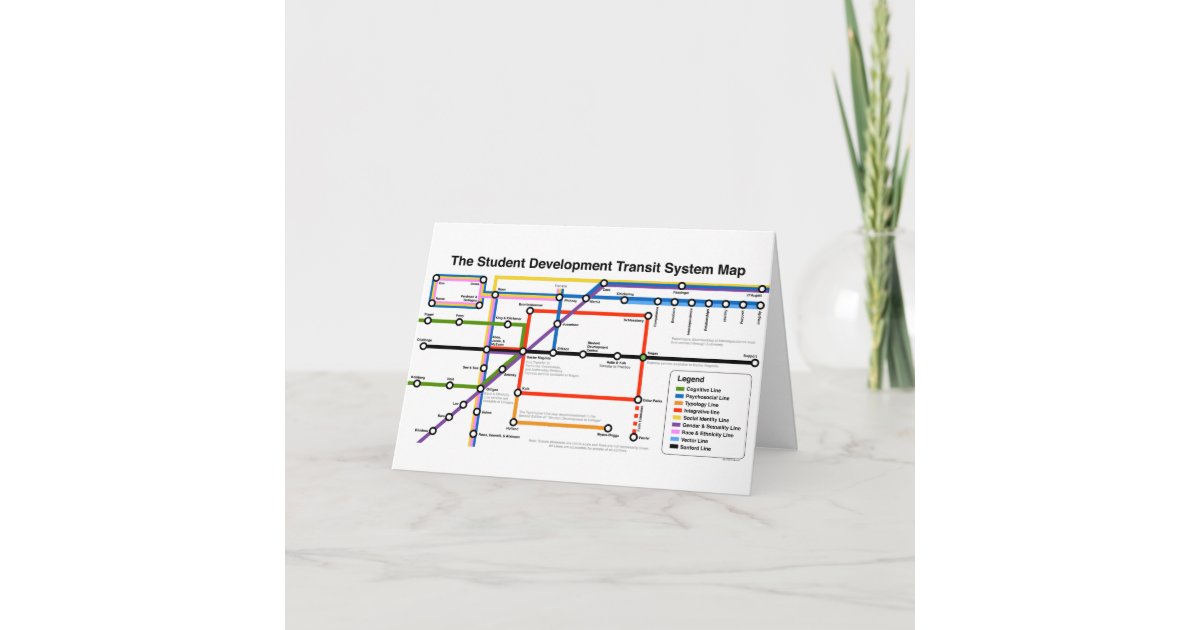 Student Development Transit System Map Card | Zazzle