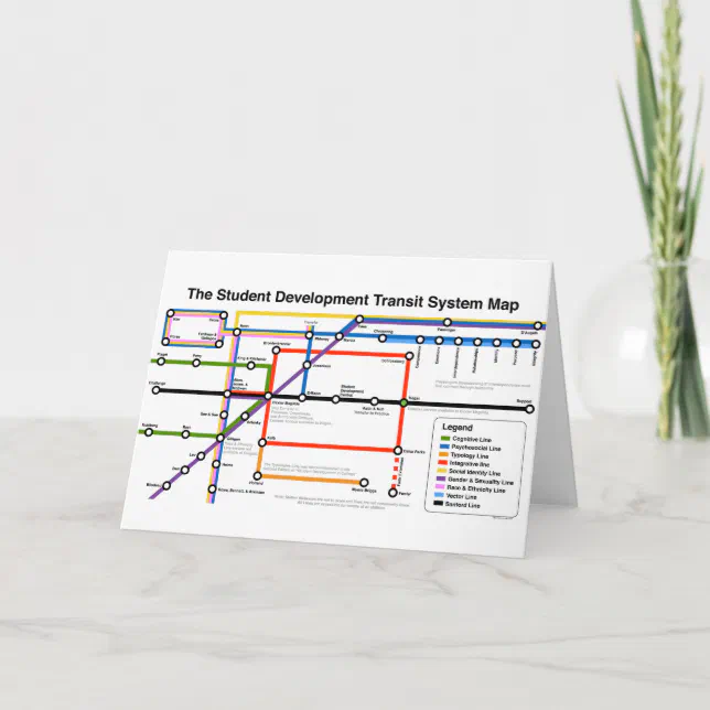 Student Development Transit System Map Card | Zazzle