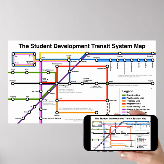 Student Development Transit System Map Print | Zazzle
