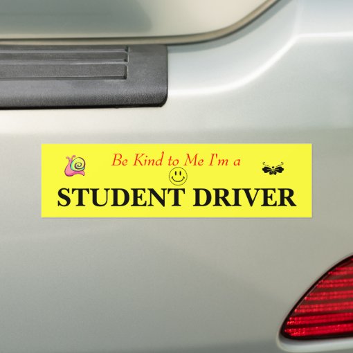 Student Driver Bumper Sticker | Zazzle